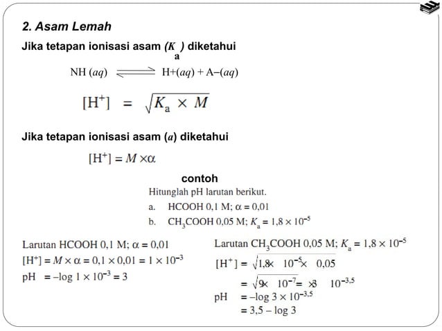 Bab5 larutan asam dan basa | Kimia Kelas XI | PPT