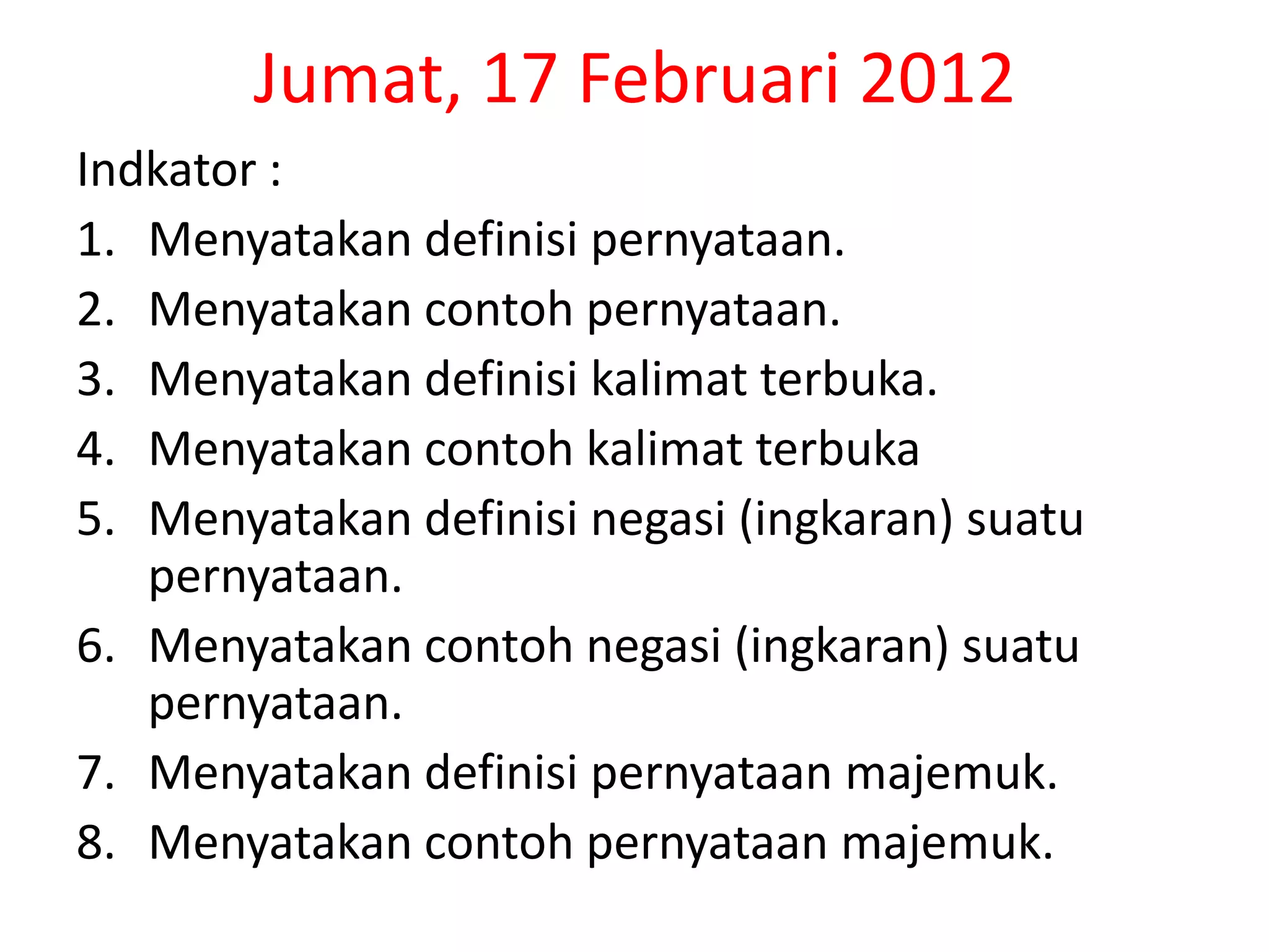 Bab 5 logika matematika | PPTX