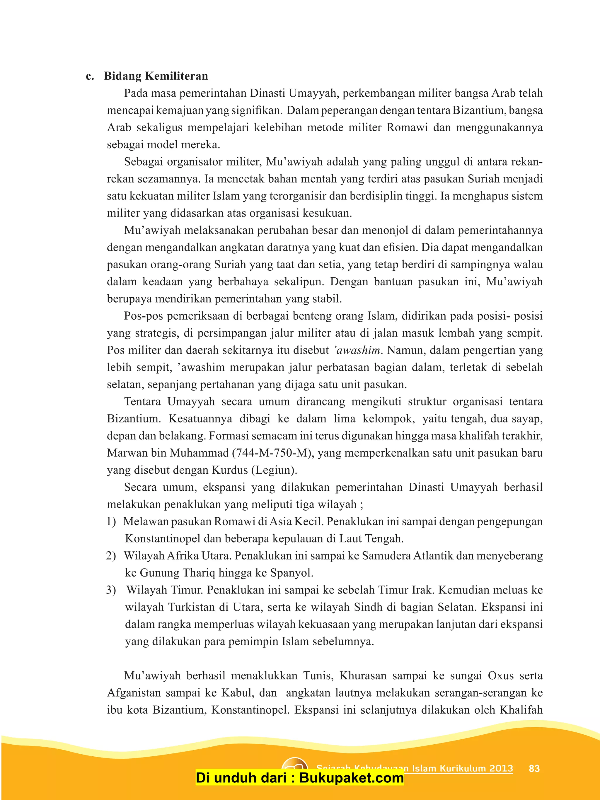 Bab 5 perkembangan islam pada masa daulah bani umayyah di damaskus | PDF