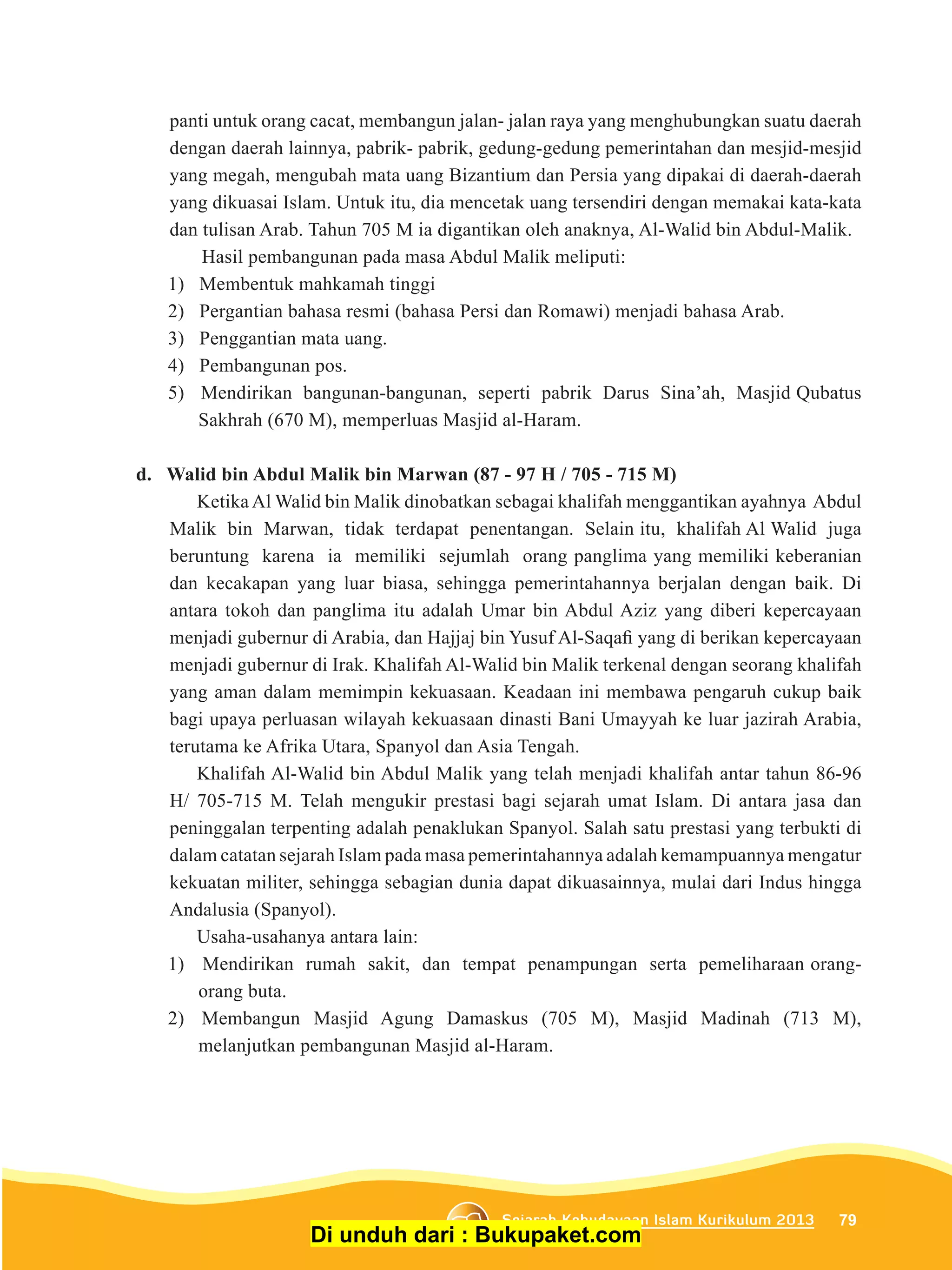 Bab 5 perkembangan islam pada masa daulah bani umayyah di damaskus | PDF