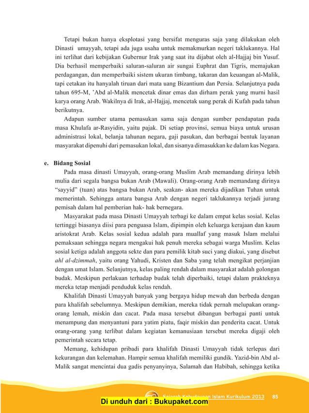 Bab 5 perkembangan islam pada masa daulah bani umayyah di damaskus | PDF