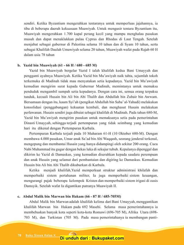 Bab 5 perkembangan islam pada masa daulah bani umayyah di damaskus | PDF