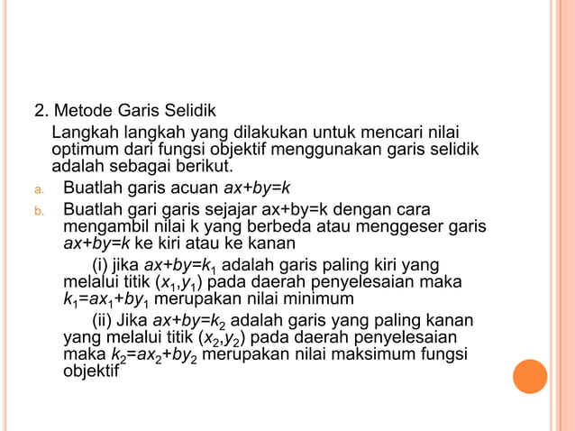 Bab 5 program linear | PPTX