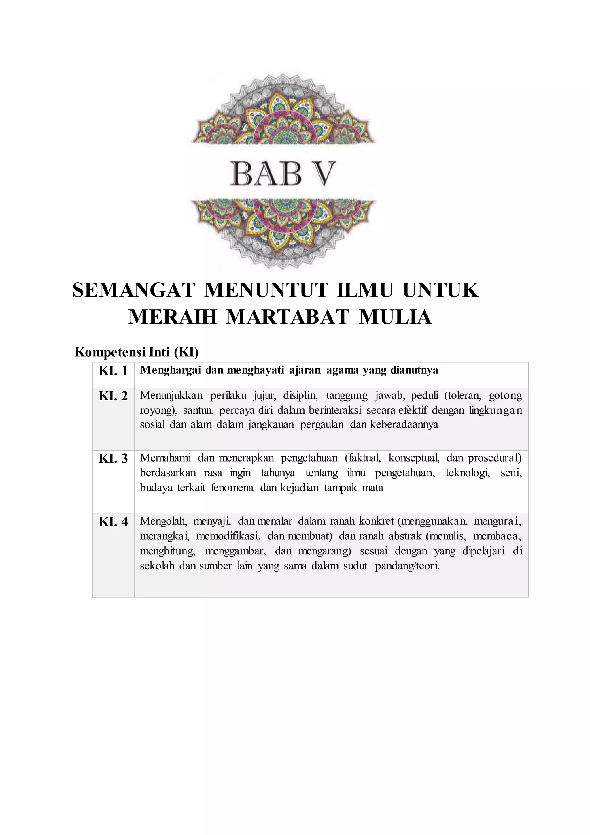 Bab 5 qurdist kelas 9 | PDF