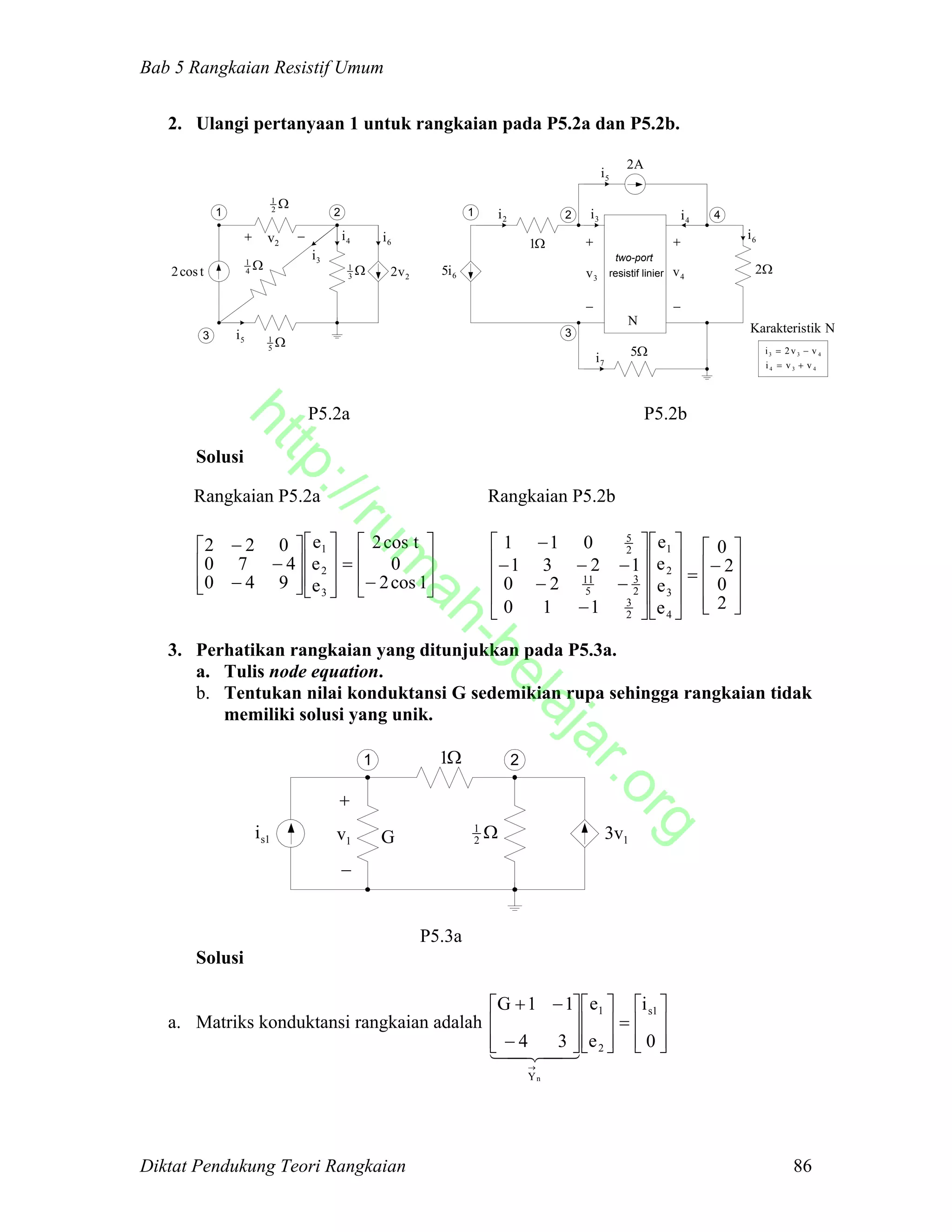 Bab 5 rangkaian resistif umum | PDF