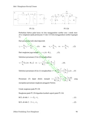 Bab 5 rangkaian resistif umum | PDF