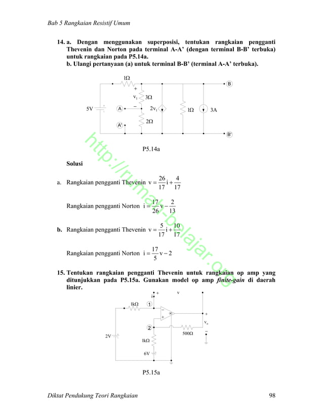 Bab 5 rangkaian resistif umum | PDF