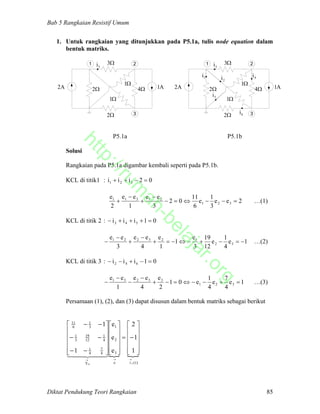 Bab 5 rangkaian resistif umum | PDF