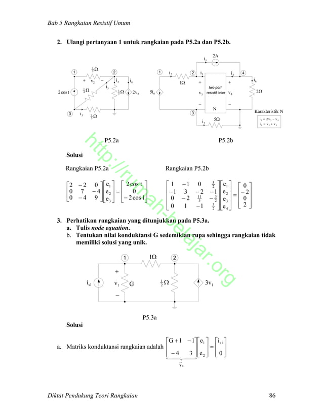 Bab 5 rangkaian resistif umum | PDF