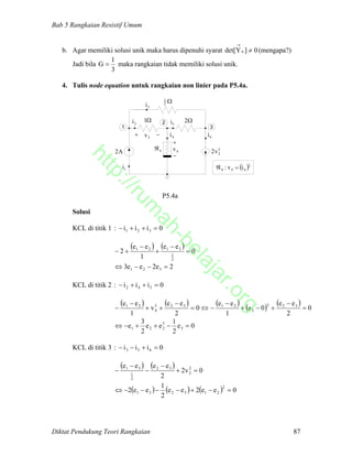 Bab 5 rangkaian resistif umum | PDF