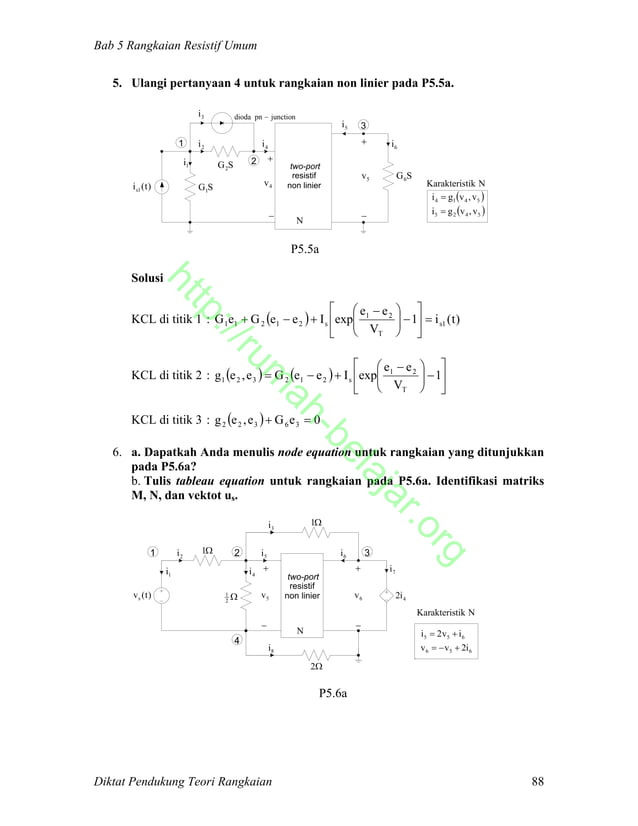 Bab 5 rangkaian resistif umum | PDF
