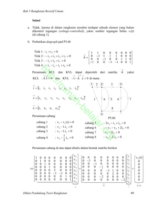Bab 5 rangkaian resistif umum | PDF