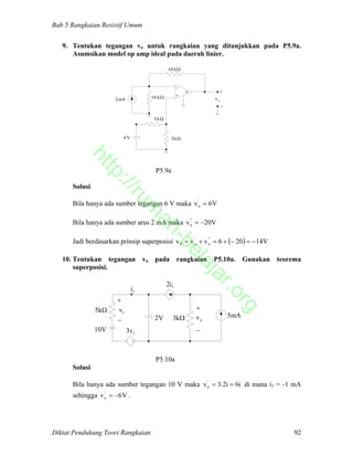 Bab 5 rangkaian resistif umum | PDF