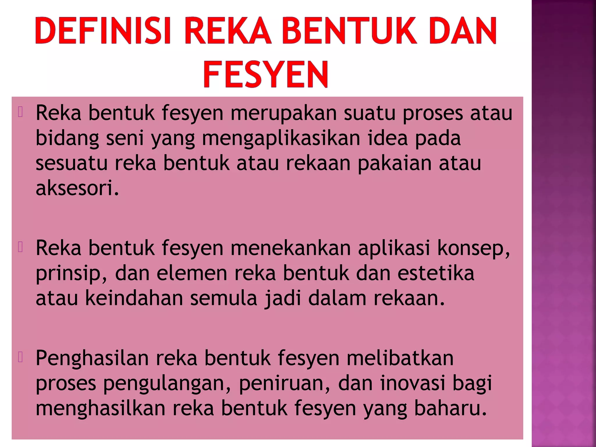 Bab 5 reka bentuk fesyen | PPT