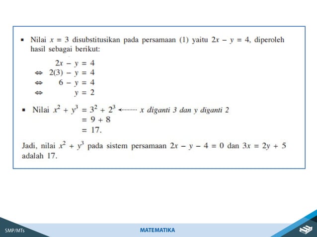 BAB 5 Sistem persamaan llinear dua variabel | PPTX