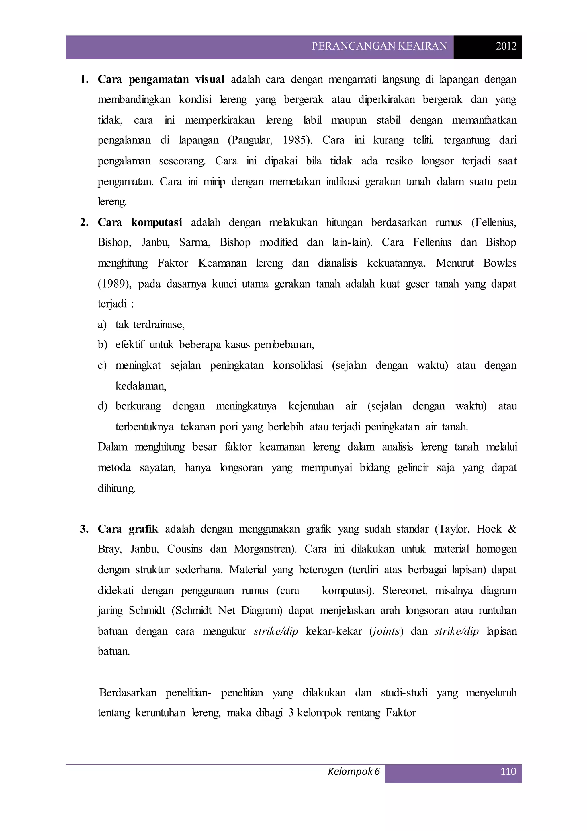 Bab 5 stabilitas lereng tanggul | DOCX