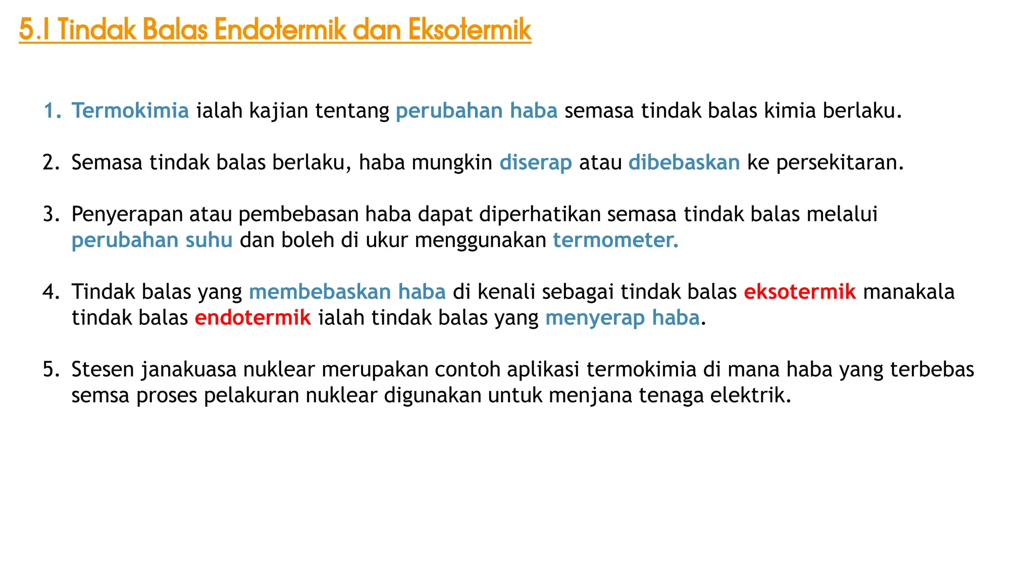 BAB 5 - TERMOKIMIA SAINS TINGKATAN 3 KSSM | PDF
