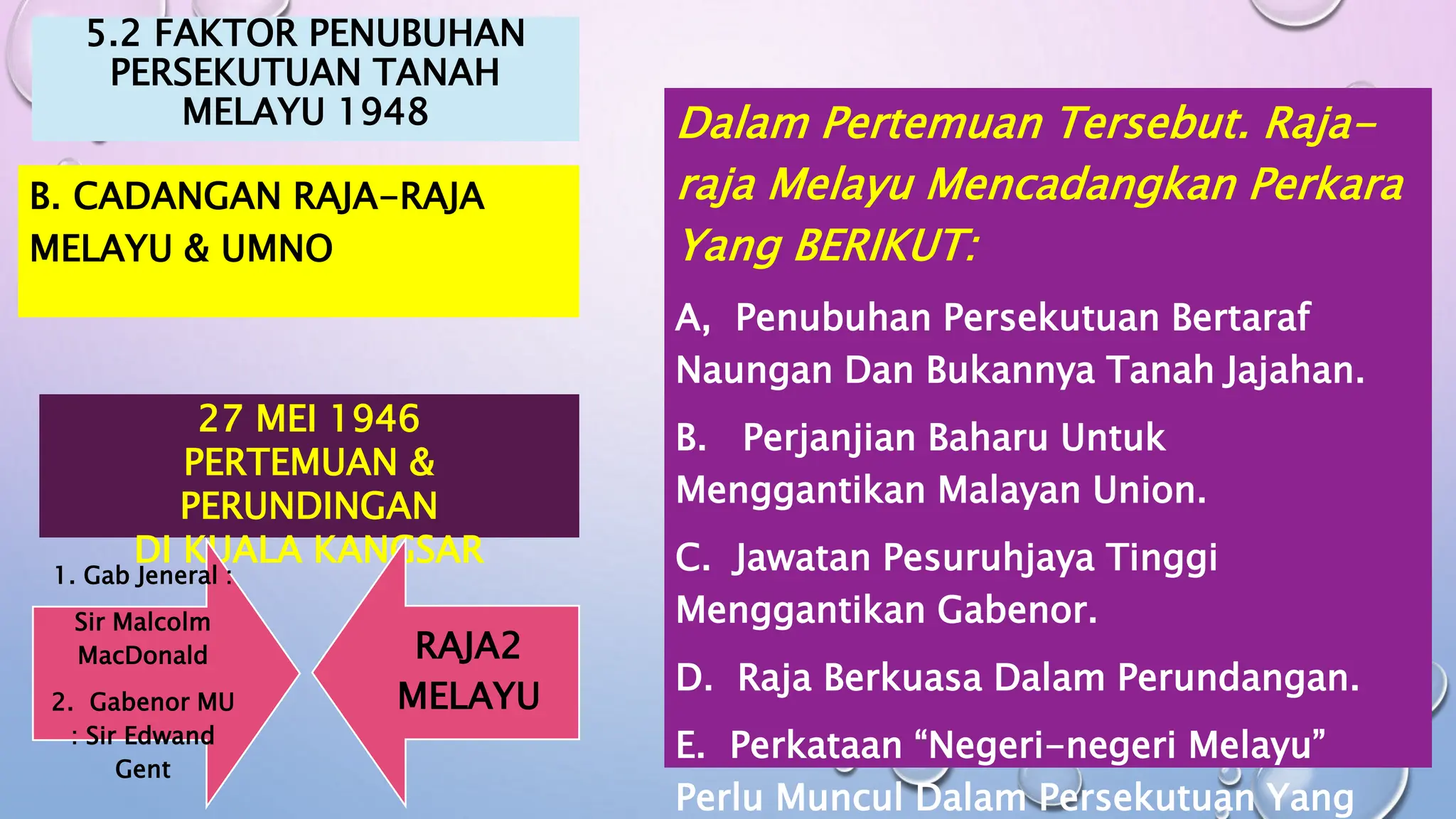 Bab 5 Ting 4 5.2 Persekutuan Tanah Melayu | PPTX