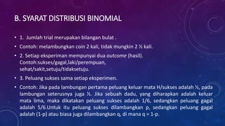 Distribusi Binomial dan Poison | PPTX