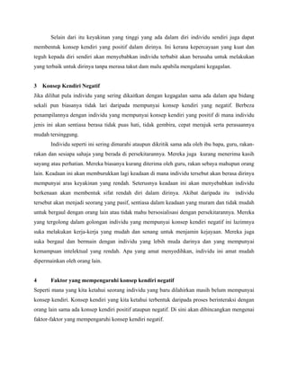 PENGERTIAN KONSEP KENDIRI | PDF