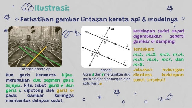 GARIS & SUDUT (Menemukan Sifat Sudut Jika Dua Garis Sejajar Dipotong Garis Transversal ...