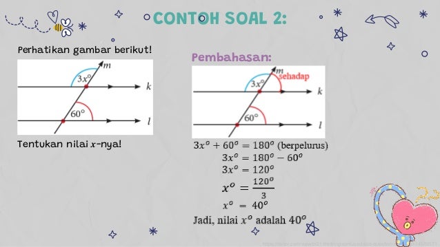 GARIS & SUDUT (Menentukan Sifat Sudut Jika Dua Garis Sejajar Dipotong Garis Transversal ...