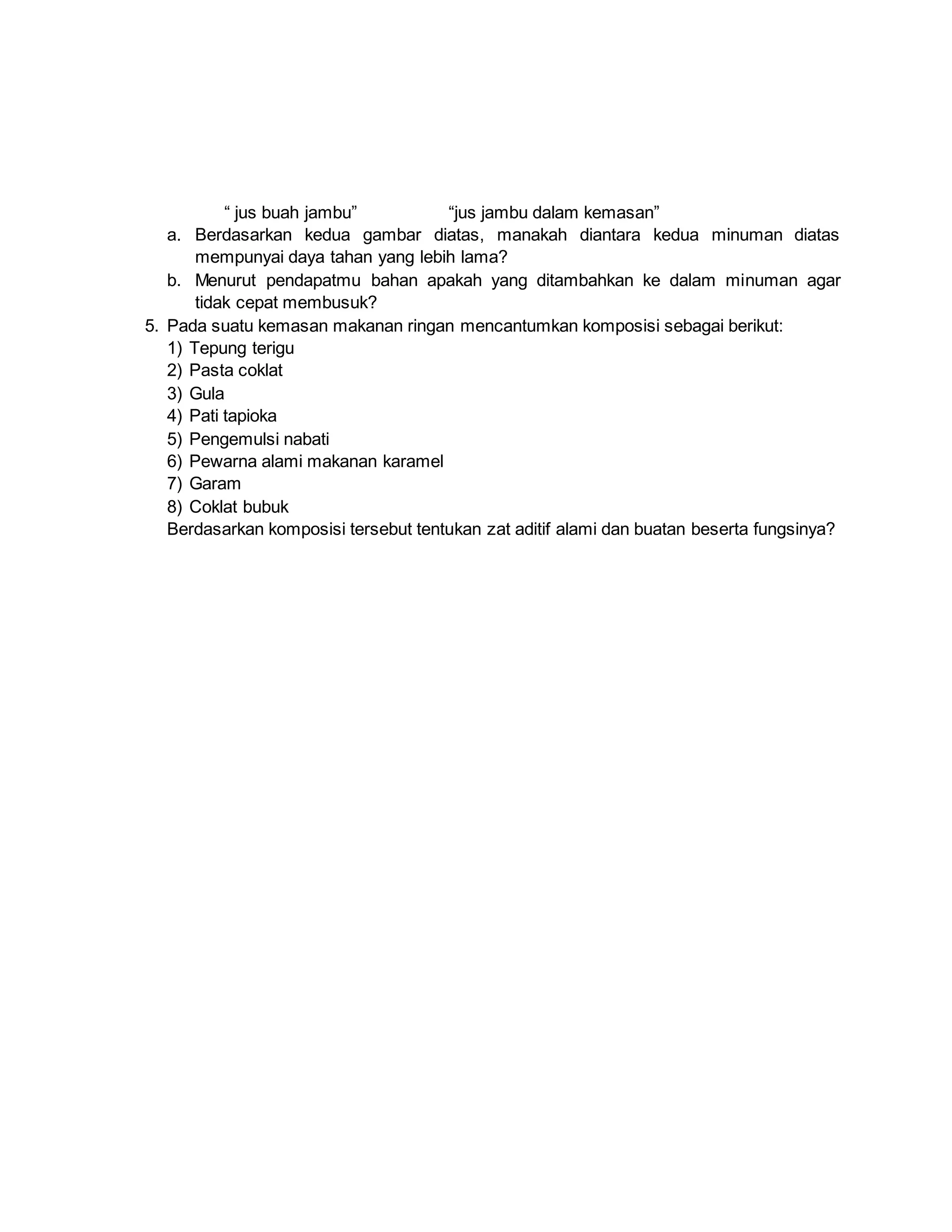 SOAL IPA SMP BAB6.ZAT ADITIF N ADIKTIF IPA8 S1.doc