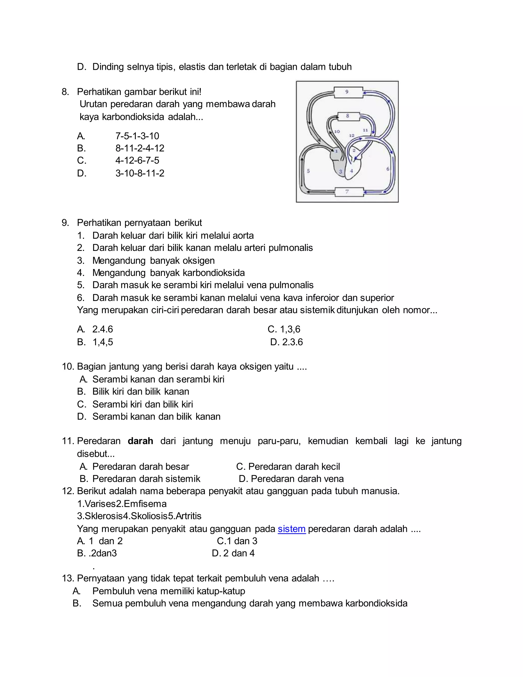 SOAL IPA SMP BAB6.STM PEREDARAN DARAH IPA8 S1.doc