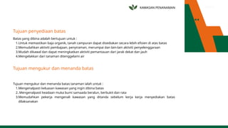 kawasan penanaman , sistem saliran dan pengairan serta penyediaan ...