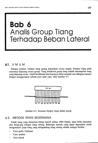 Bab 6 analisis tiang terhadap beban lateral | PDF