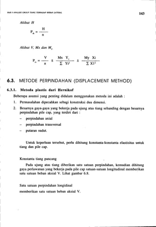 Bab 6 analisis tiang terhadap beban lateral | PDF