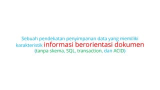 Data Management (Basis Data Berbasis Dokumen) | PDF