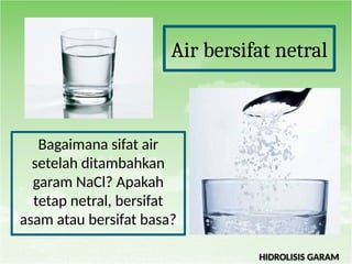 Hidrolisis Garam Materi Pembelajaran Kimia | PPTX