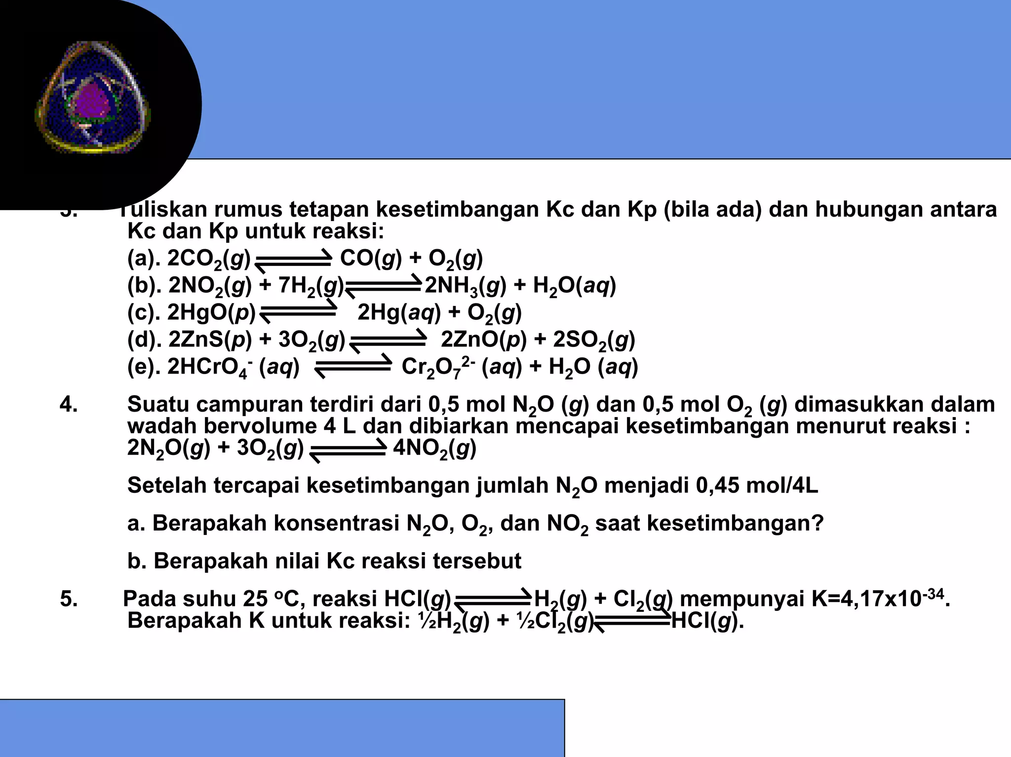 Bab6 kesetimbangan kimia | PDF