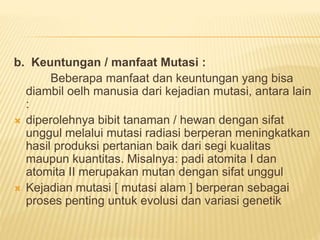 MUTASI BIOLOGI - 3 SMA | PPTX