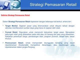 Bab 6 - Strategi Pemasaran Retail || Target Pasar || Strategi ...