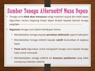 Bab 6 Tingkatan 1- Sumber tenaga | PPT