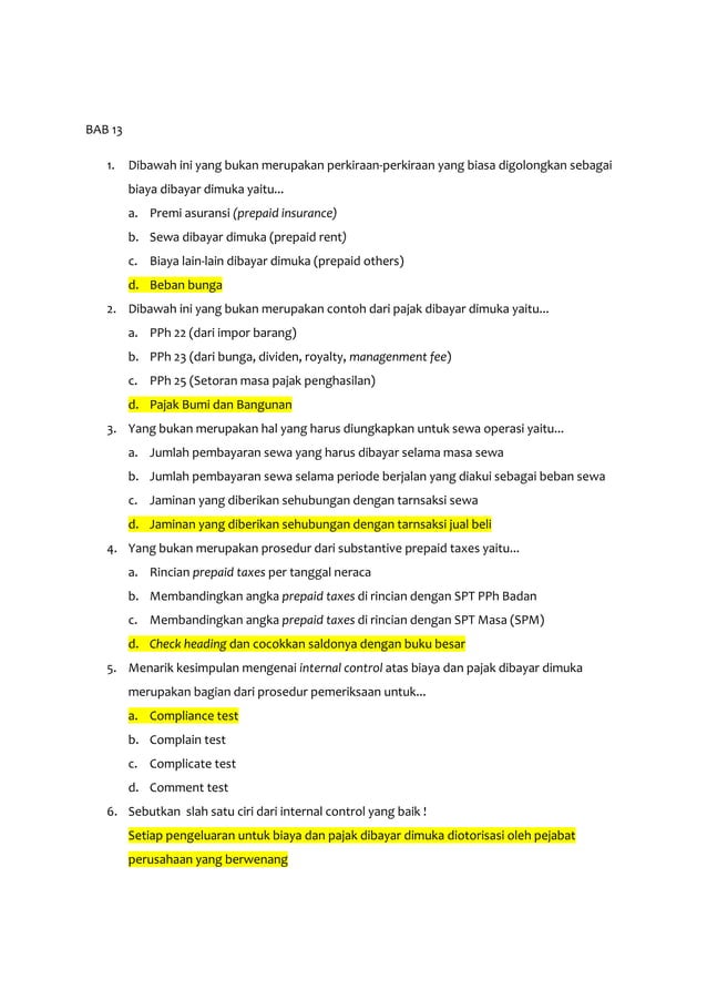 soal dan jawaban soal auditing | DOCX