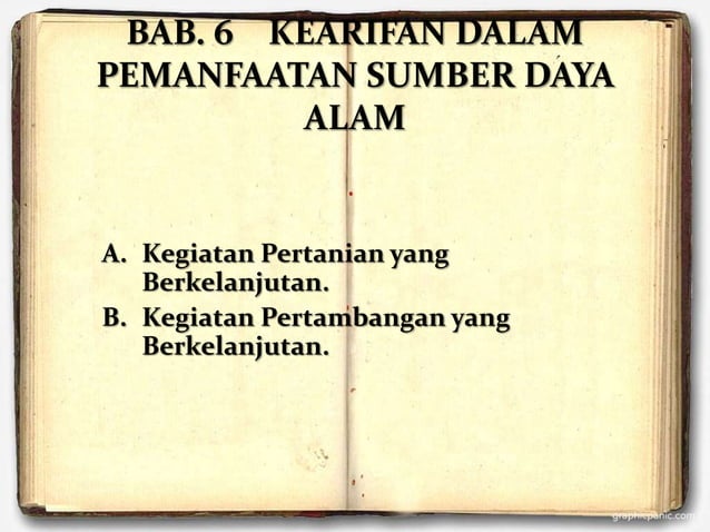 Geografi - kearifan dalam pemanfaatan sumber daya alam | PPTX