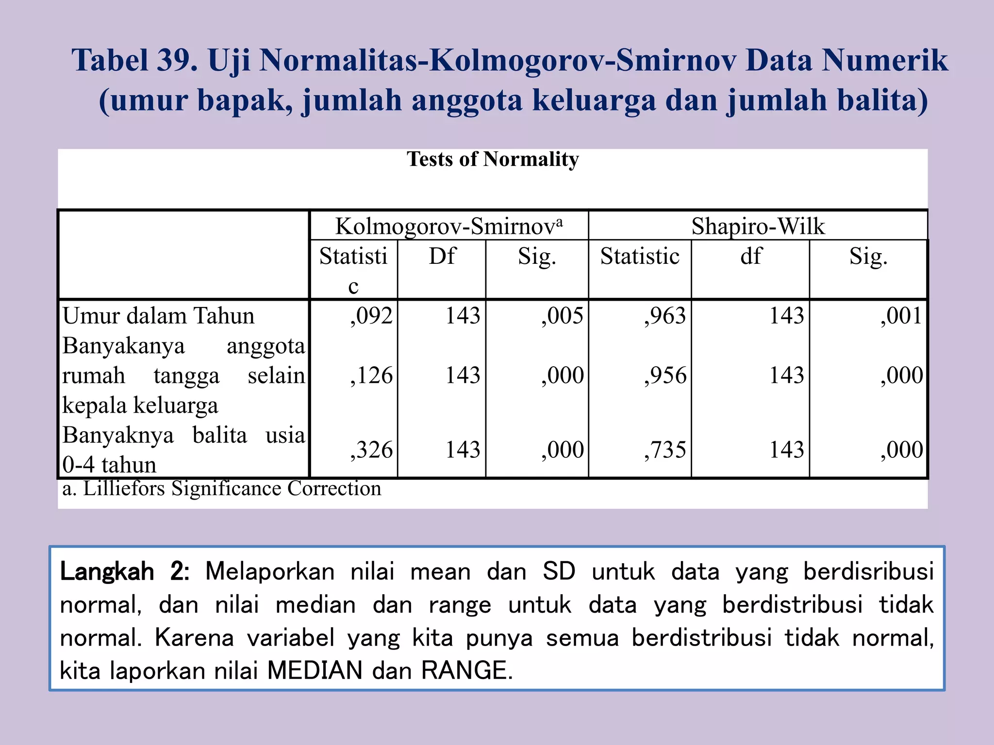 Bab 6 analisa deskriptif ii data kesehatan dengan spss | PPTX