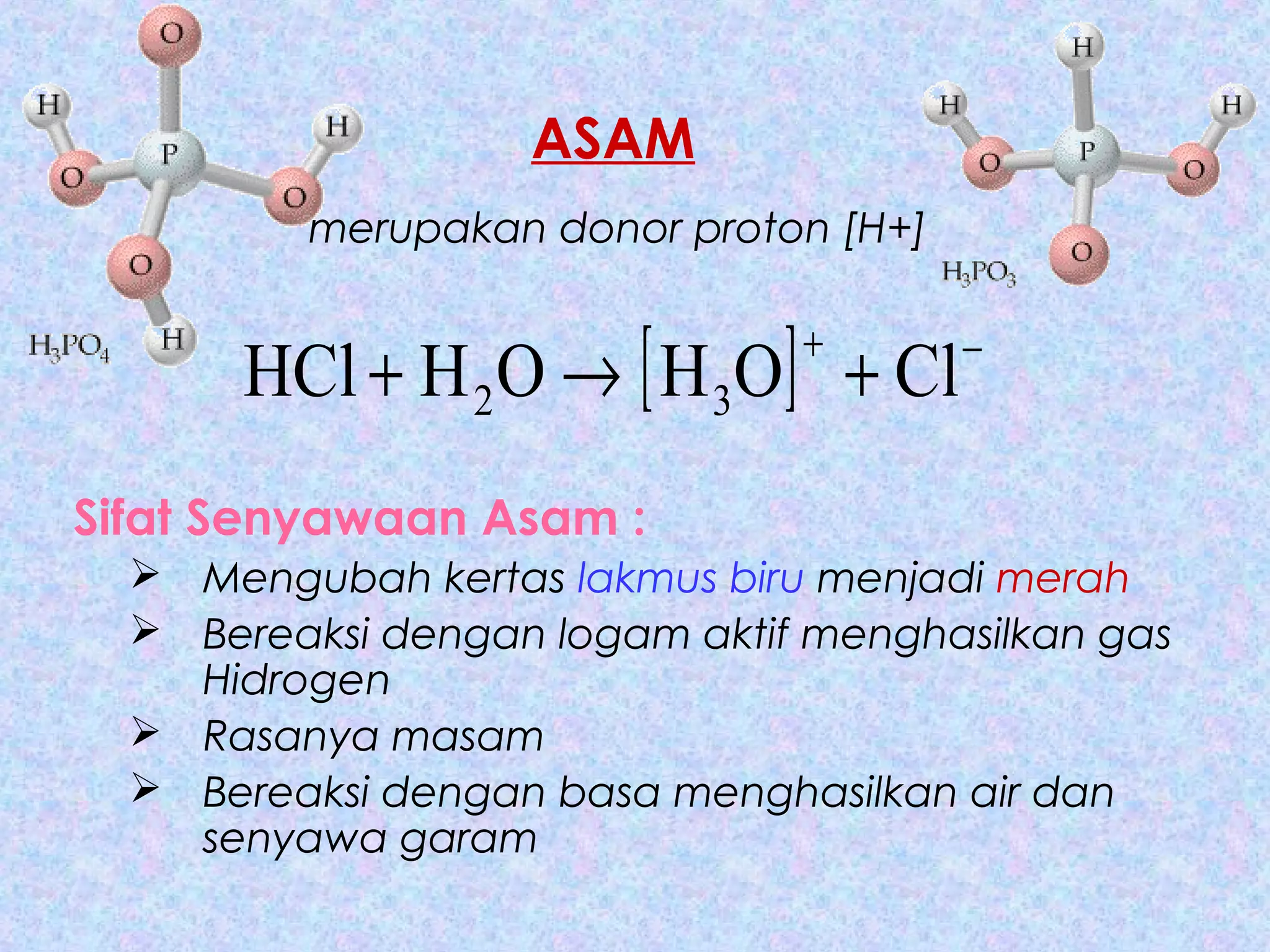 Kimia Dasar - Asam Basa | PPT