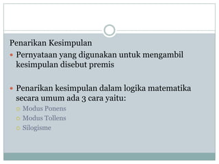 Bab 6 logika matematika | PPTX