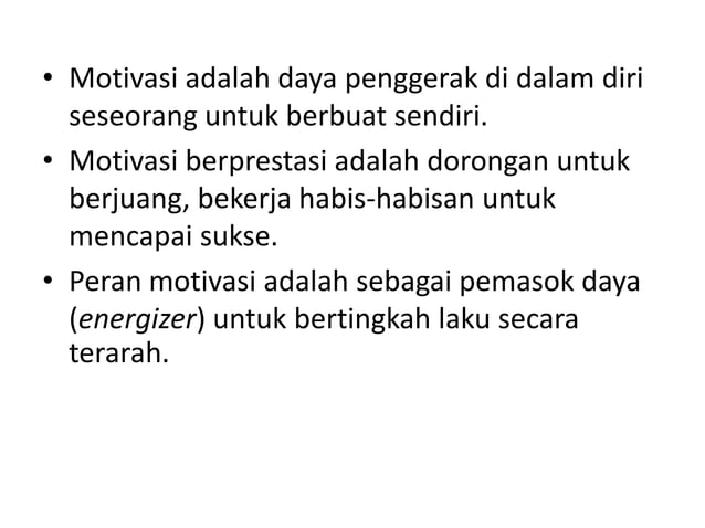 Motivasi Berprestasi | PPTX