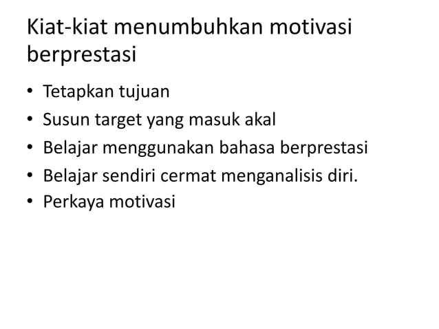 Motivasi Berprestasi | PPTX