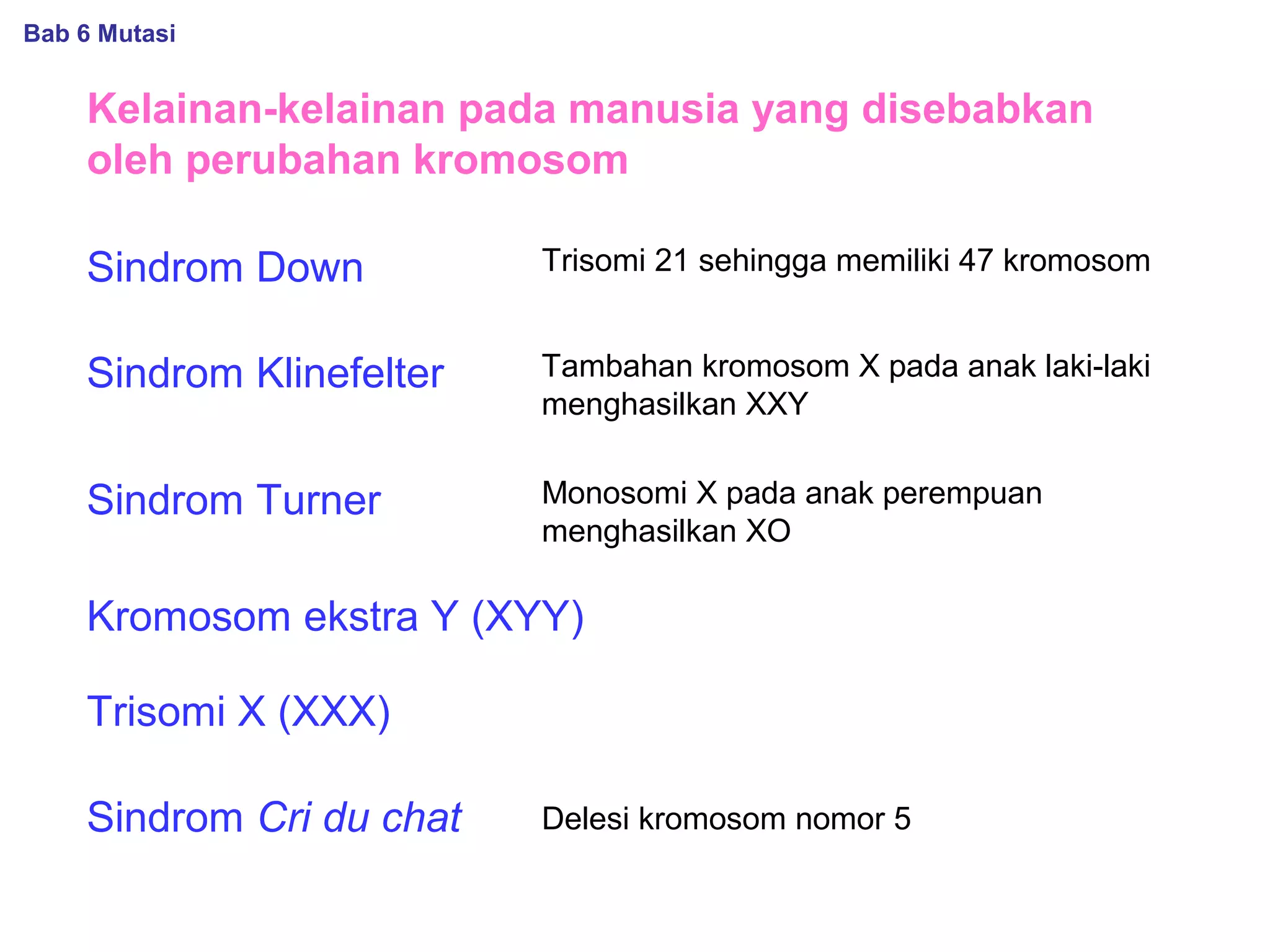 Powerpoint Mutasi Biologi SMA | PPT