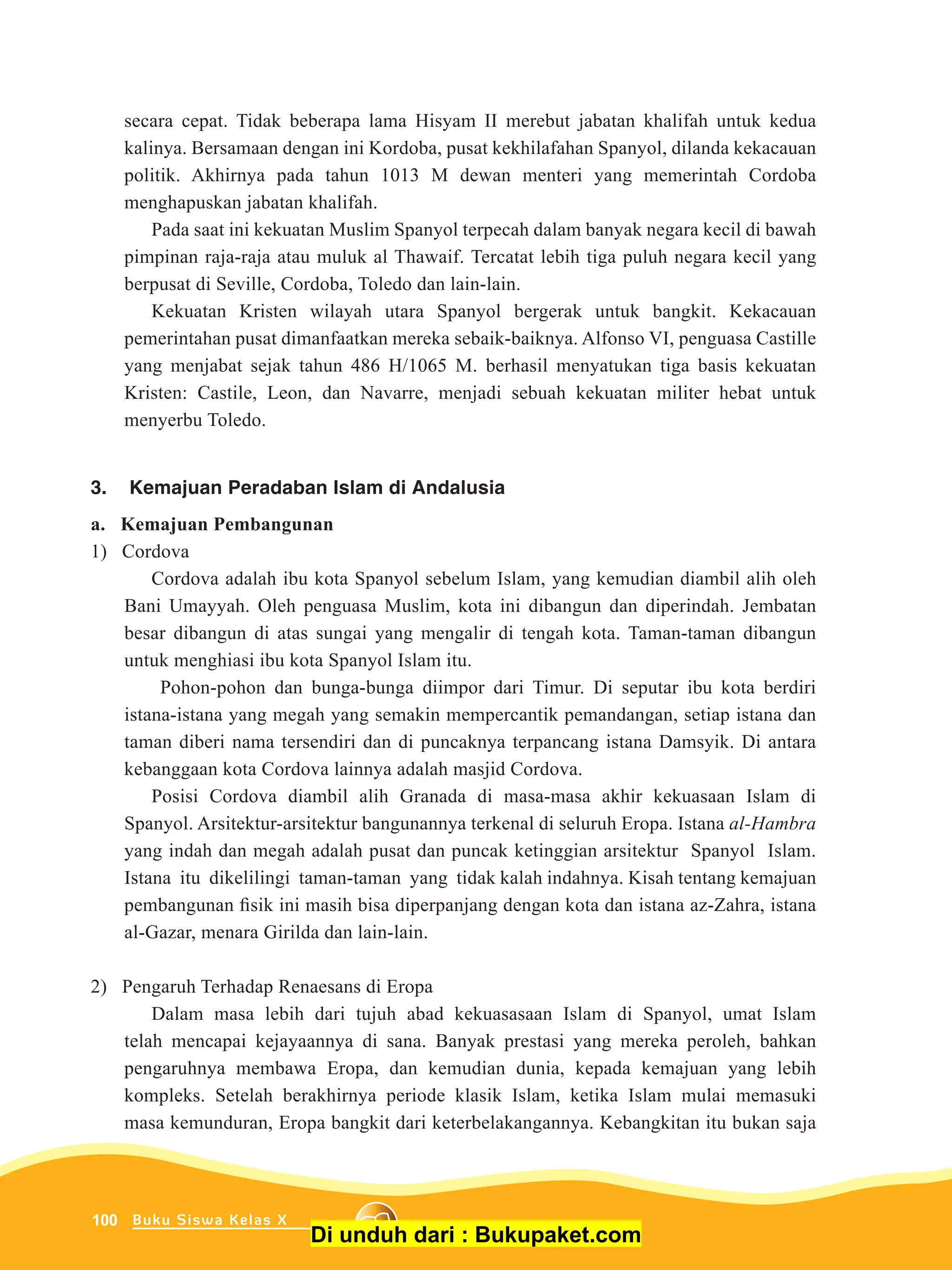 Bab 6 perkembangan islam masa daulah bani umayyah di andalusia | PDF