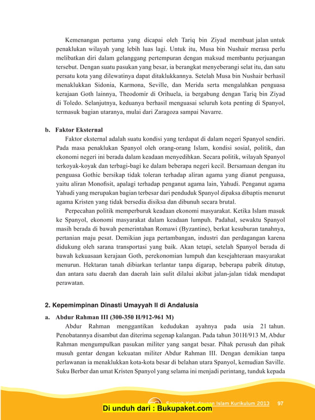 Bab 6 perkembangan islam masa daulah bani umayyah di andalusia | PDF
