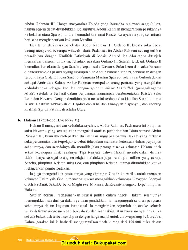 Bab 6 perkembangan islam masa daulah bani umayyah di andalusia | PDF