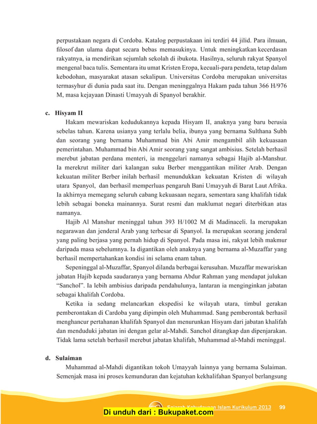 Bab 6 perkembangan islam masa daulah bani umayyah di andalusia | PDF