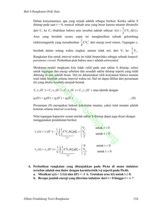 Bab 6 rangkaian orde satu | PDF